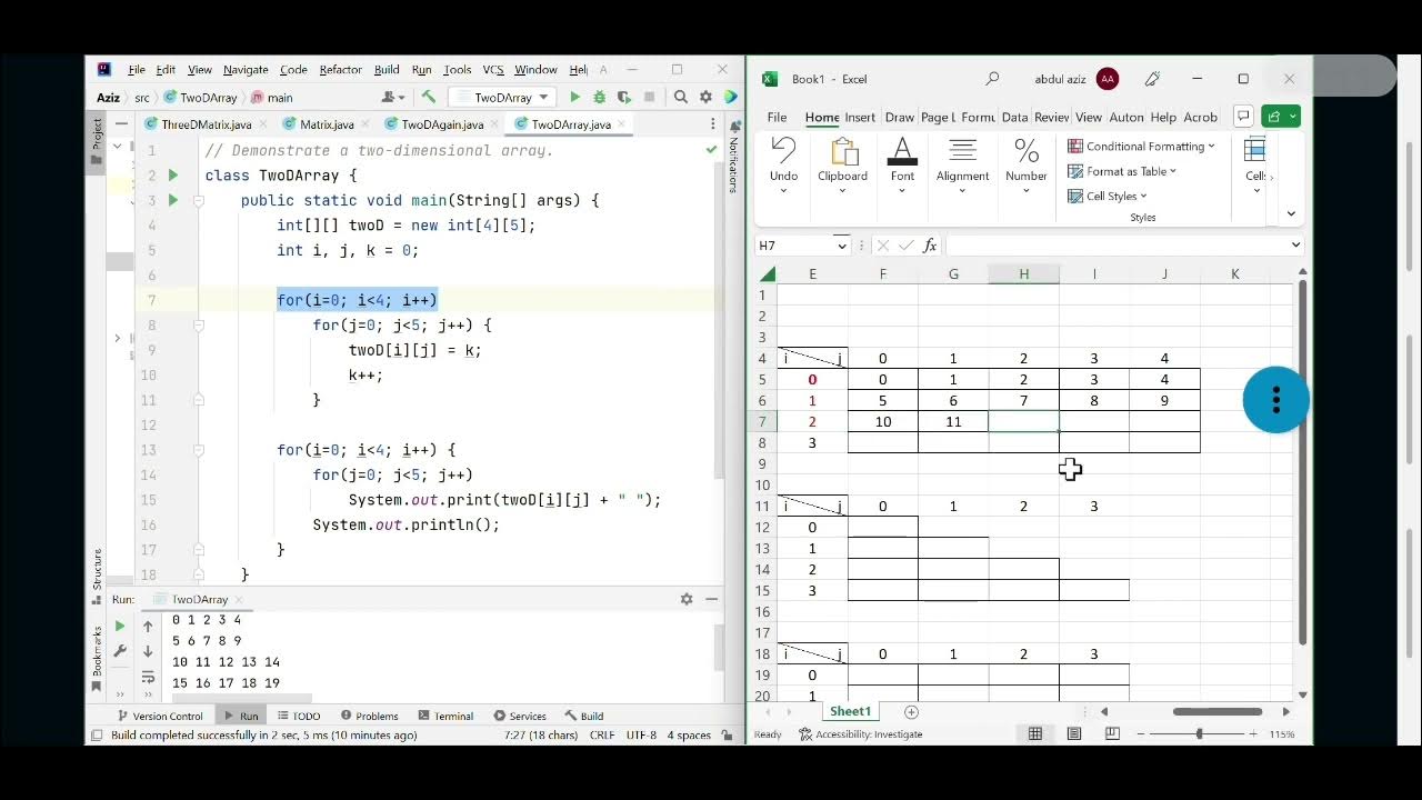 OOP: C3 P15~18 multi dimensional array (Urdu/Hindi) - YouTube