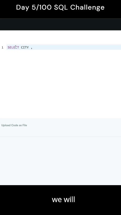 Day 5/100 SQL Challenge on Hacker Rank. #coding #datascience #sql #sqlforbeginners #tutorial # ...