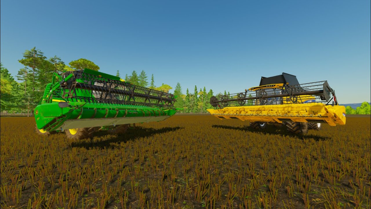 FS22 CANOLA HARVESTING WITH NEW HOLLAND COMBINE PETROVANI FARM - YouTube