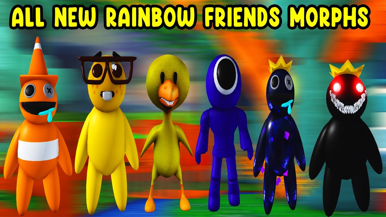 UPDATE - How To Find ALL NEW RAINBOW FRIENDS MORPHS BADGES in Find The Rainbow Friends Morphs ...