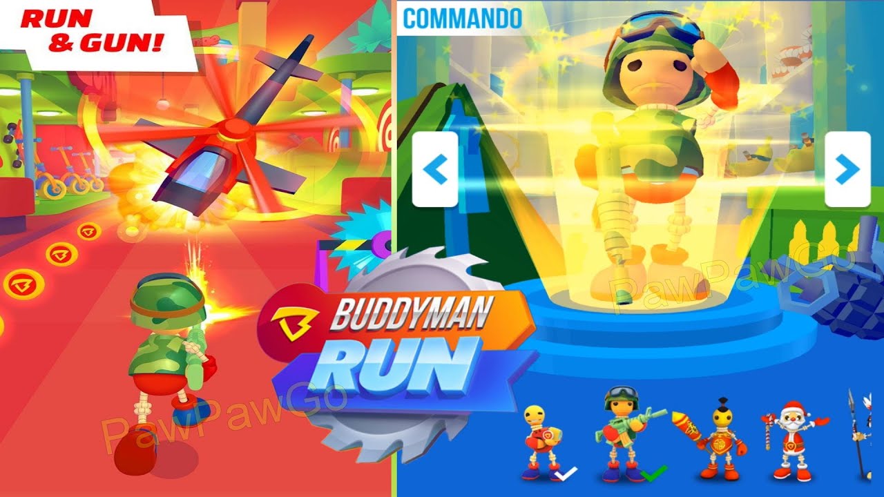 Buddyman Run #2 Level 7~11 Unlock Commando - YouTube
