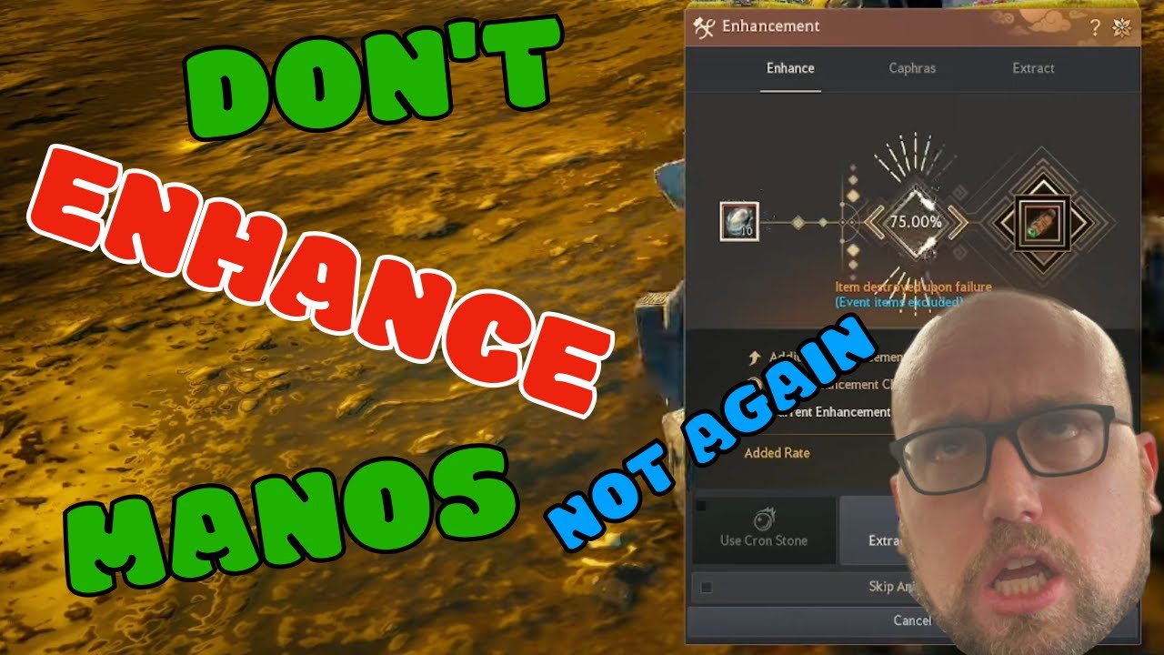 DO NOT ENHANCE MANOS IN BLACK DESERT | Lifeskilling Gear Enhancing BDO ...