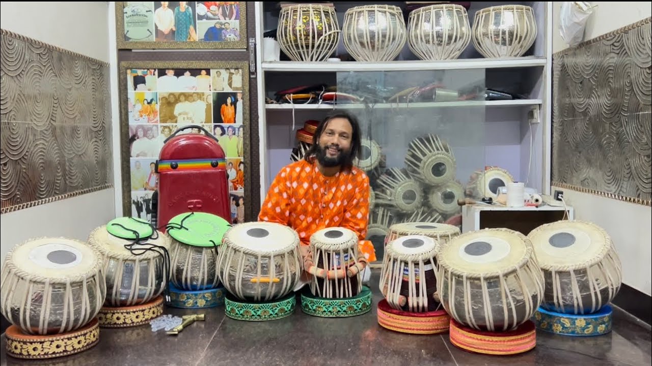 TABLA FIBRE CASE FREE WITH DESIGNER TABLA PAIR BRASS 3.5 kg FIRST TIME ...