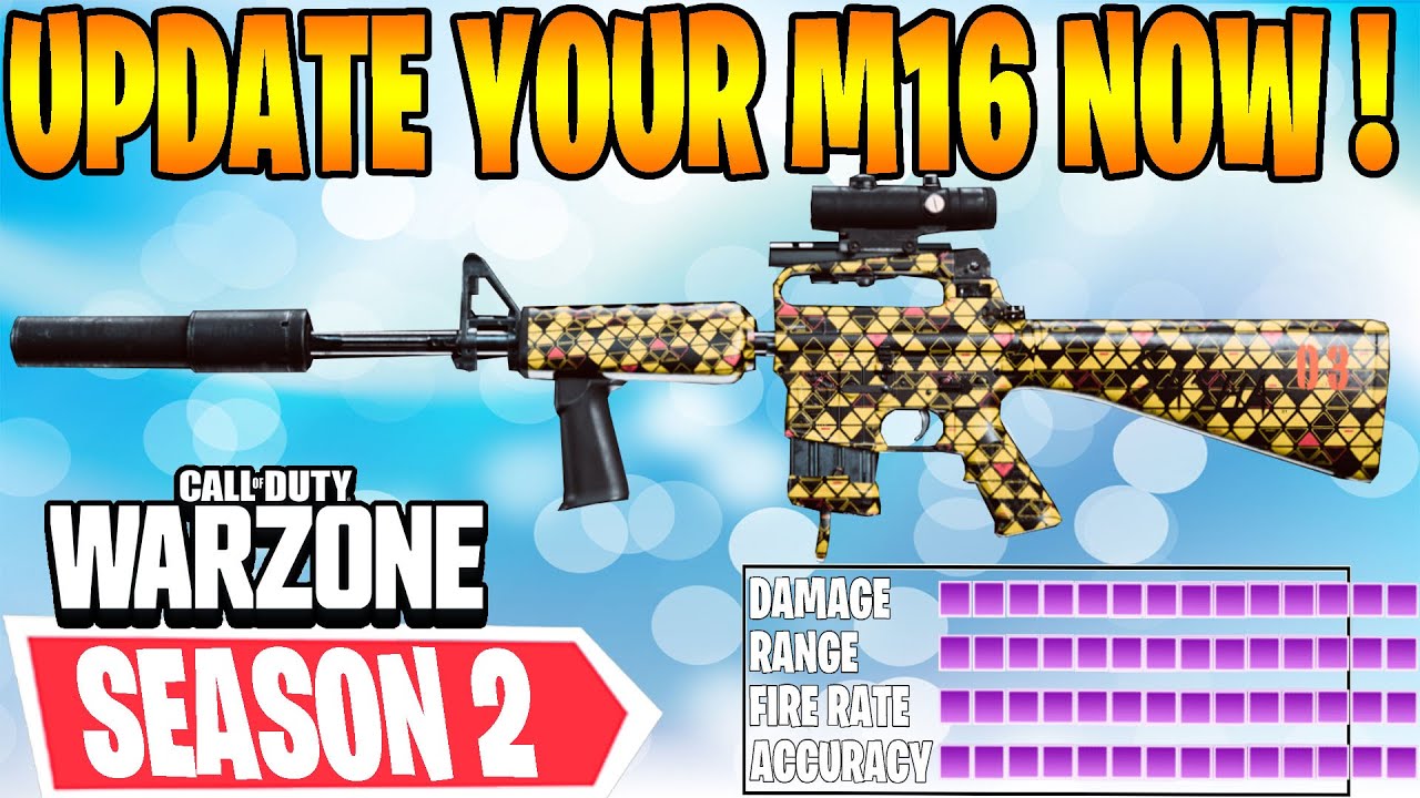 Warzone Season 2 UPDATE 1.34 M16 Build Loadout - BEST CLASS SETUP COD ...