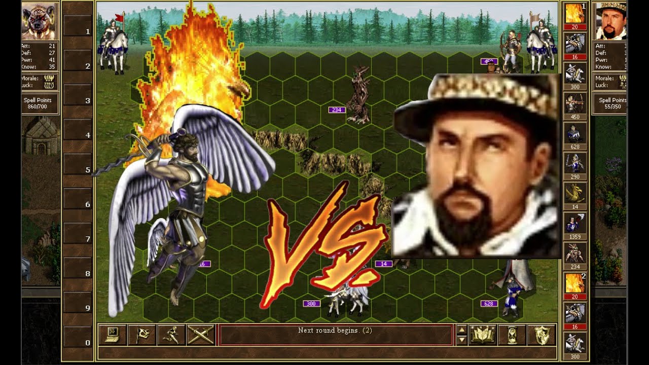 Homm 3 Dragon's Nest: 16 Archangels + 20 Phoenixes Vs Sir Mullich ...