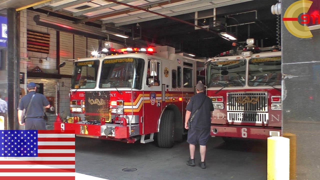 [NEW YORK CITY] Engine 9 returns into quarters | Chinatown | Dragon ...