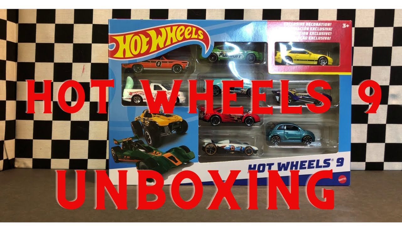 UNBOXING HOT WHEELS 9 PACK OF 1/64 SCALE DIECAST CARS - YouTube