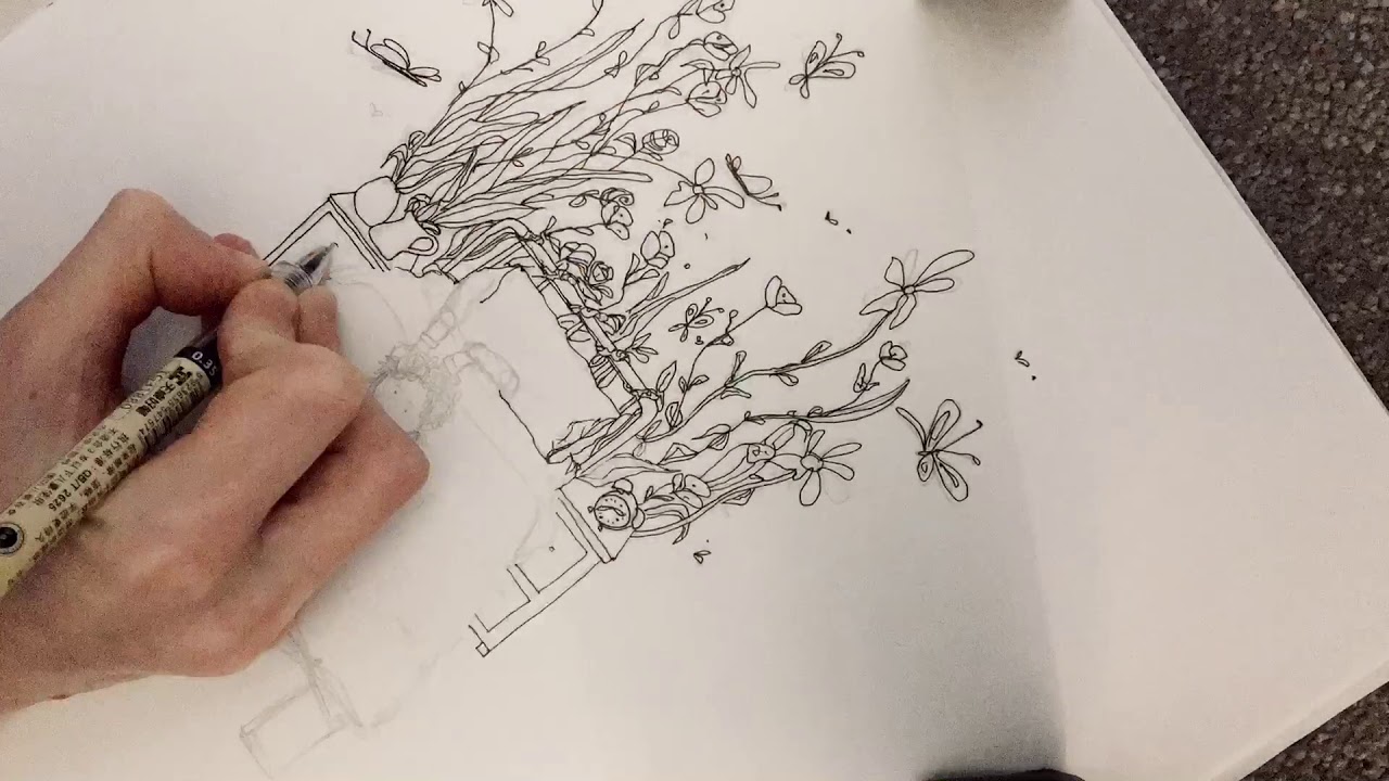 Quentin Blake style illustration - YouTube