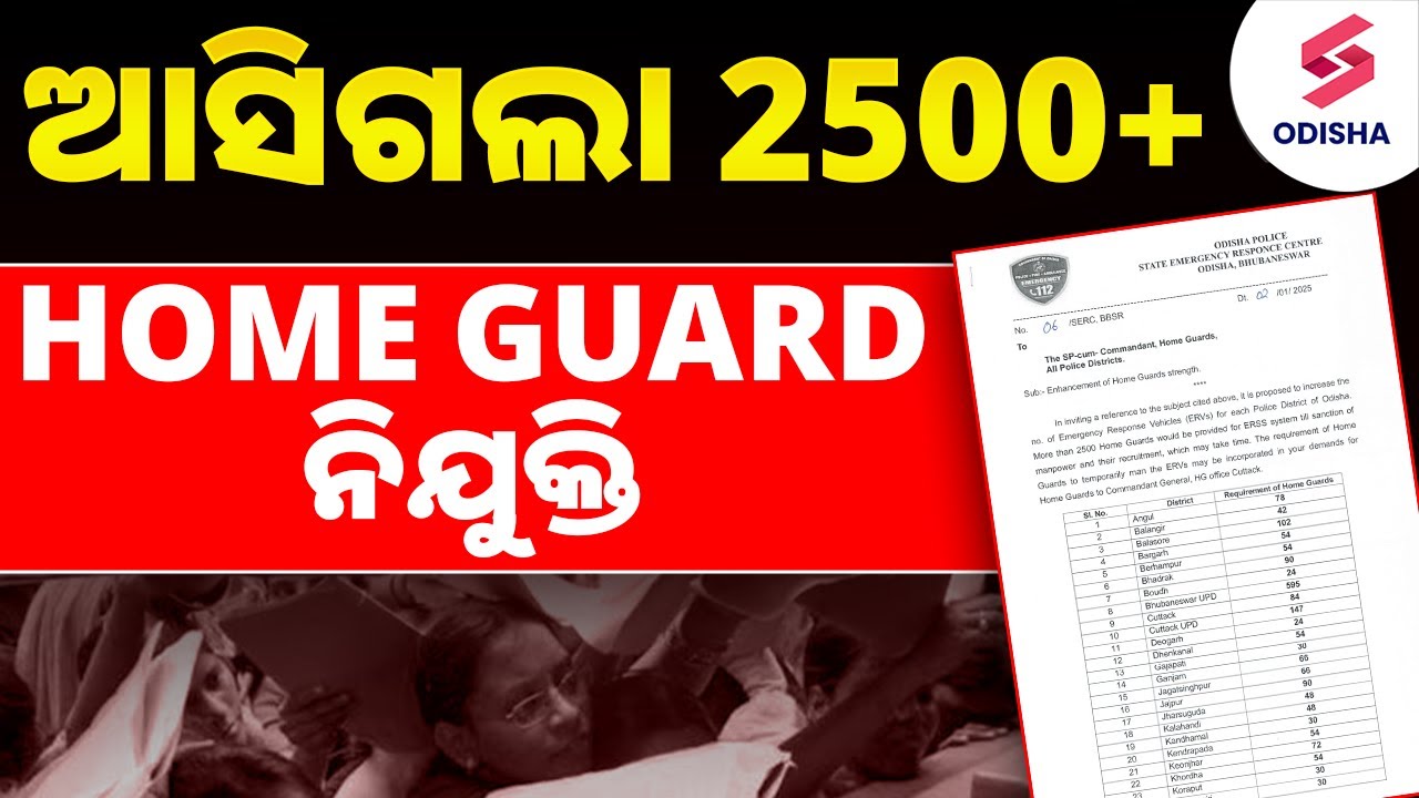 Odisha Home Guard Bharti 2025 | Odisha Home Guard Recruitment 2025 I Odisha Home Guard - YouTube