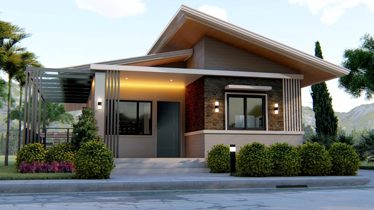 HOUSE DESIGN IDEA | 7 x 14 Meters | with 4 bedrooms - YouTube