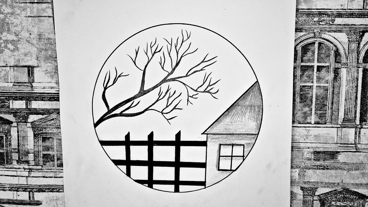 Circle Drawing for Beginners | Pencil Drawing in Circle Step by Step ...