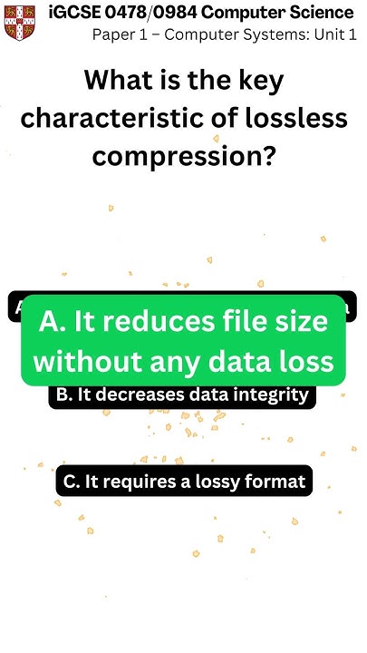 iGCSE Computer Science 0478 0984 Paper 1 Unit 1 q072 v1 - YouTube