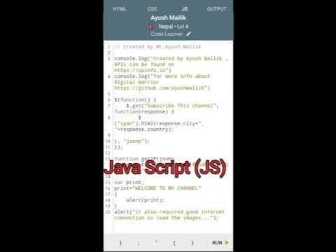 HTML | CSS | JS { Check the output of coding } | codingtime #shorts - YouTube