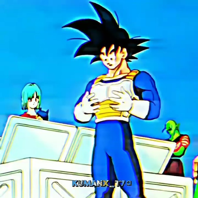 goku and Vegeta look the rest put on battle armor (dbz edits) #anime # ...