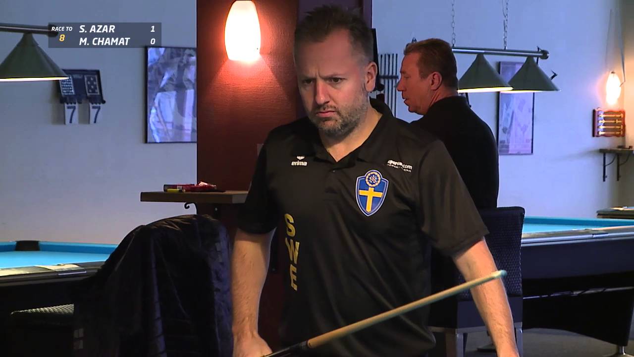 10-ball kvartsfinal Senharip Azar - Marcus Chamat - YouTube