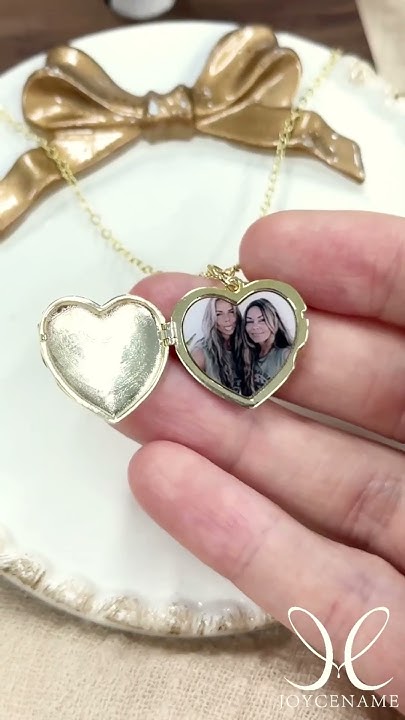 This Vintage Engraved Initial Heart Photo Necklace😍 - YouTube