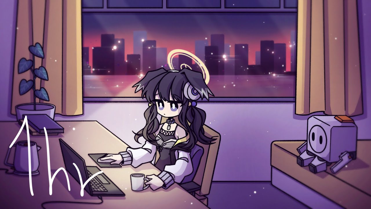 [Blue Archive] Midnight Trip lofi mix 1hour loop - YouTube