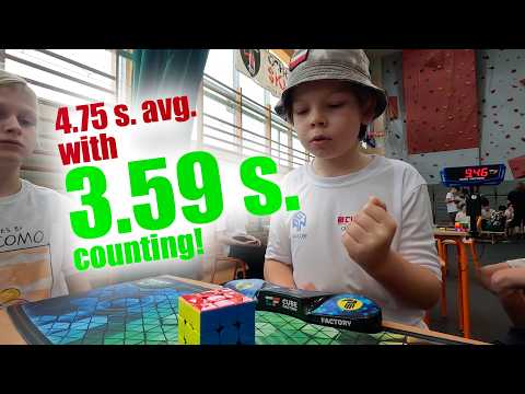 3x3x3: 4.75 avg. with my best counting 3.59 s., Cube: GAN V100 Teodor Setup #speedcubing #rubikscube