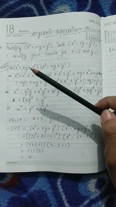 Algebric Expressions |Part-2 | Verify in Algebric| clear point | #ytshort - YouTube