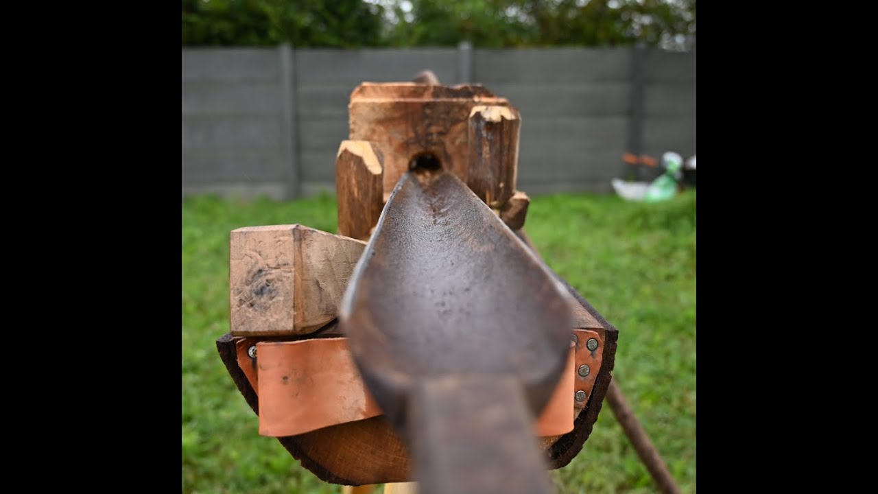 Widening the hole for the blacksmith bellows Tuyère, with Giljan De ...