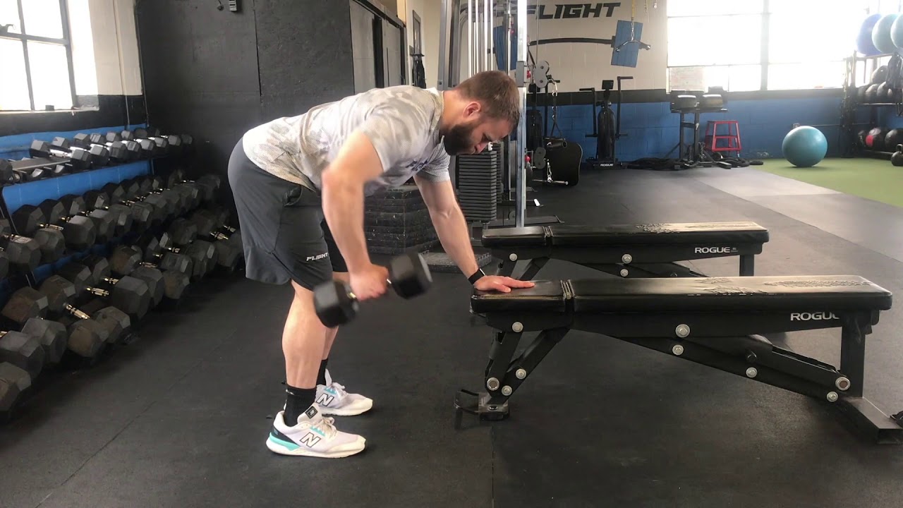 Bilateral Single Arm Dumbbell Row - YouTube
