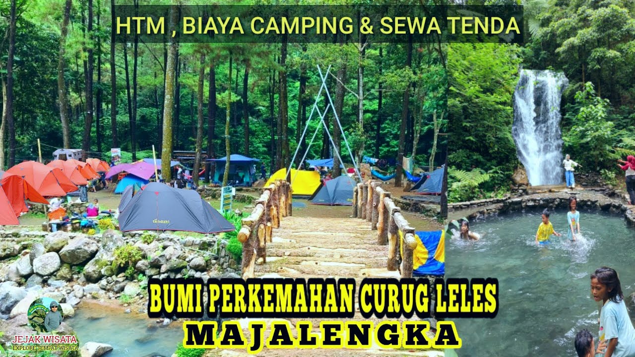 WISATA BUMI PERKEMAHAN CURUG LELES MAJALENGKA (liburan 2023-2024) - YouTube