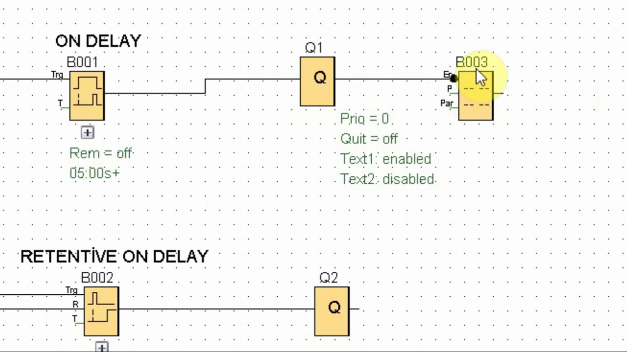 PLC SİEMENS LOGO FBD GECİKMELİ ÇALIŞMA DURMA (TIMER) - YouTube