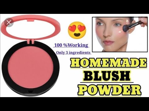 how to make powder blush at home || diy homemade powder blush ...