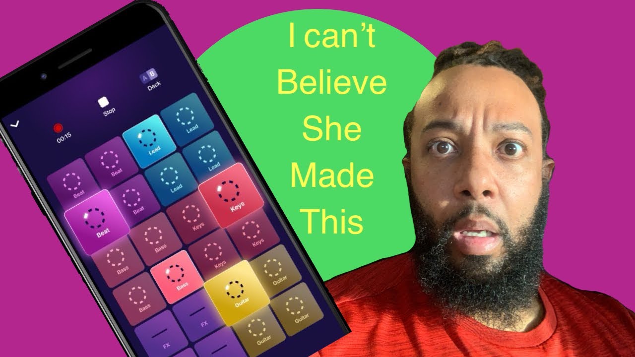 MY DAUGHTER MADE THIS BEAT USING Beat Looper Pro - YouTube