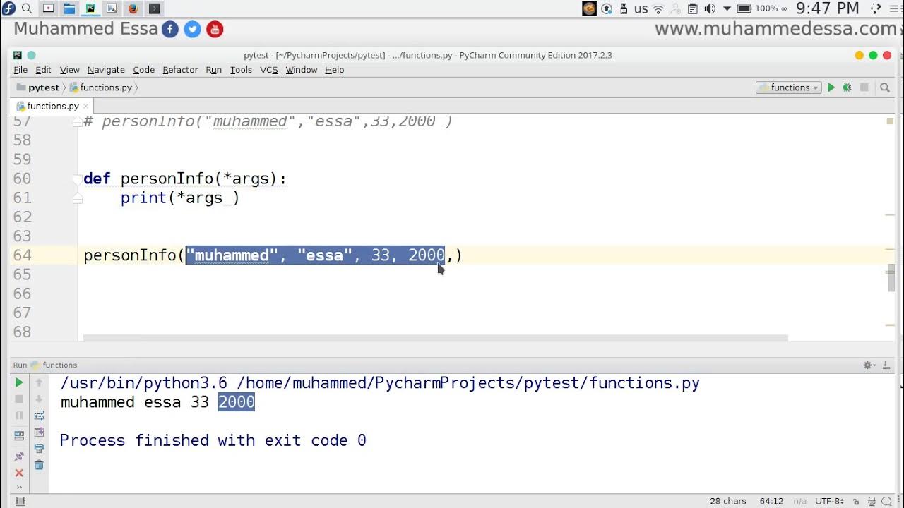 29 Python 3 Function unlimit params - YouTube