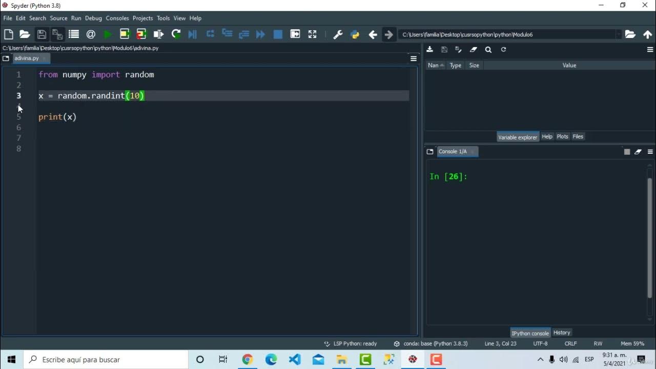 73 Juego de Adivina el Número en Python con NumPy ¡Pon a Prueba tu Habilidad y Suerte! 🎲 - YouTube