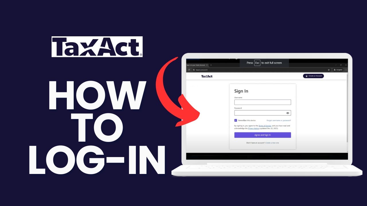 How to Login to Tax Act Account 2024 | Sign Into Tax Act Account - YouTube