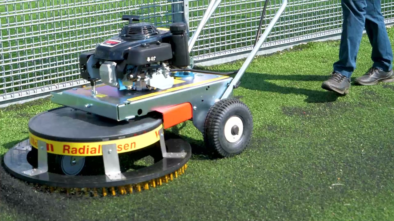 Westermann Astro Turf Power Brush in Action - YouTube
