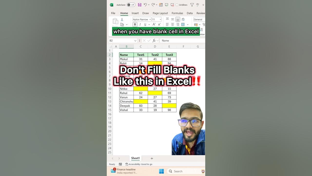 Dont Fill Blanks In Excel‼️instead Use Amazing Trick Exceltricks