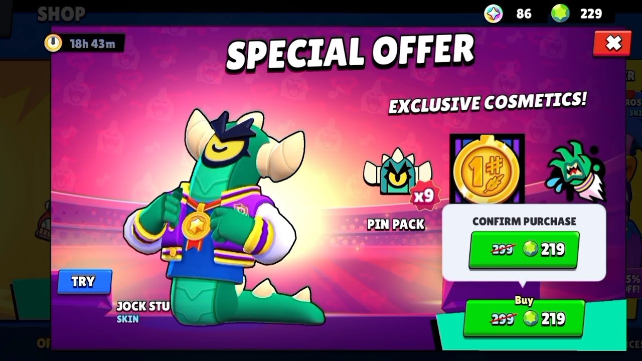 💪 New Jock Stu Schins in Brawl Stars - YouTube