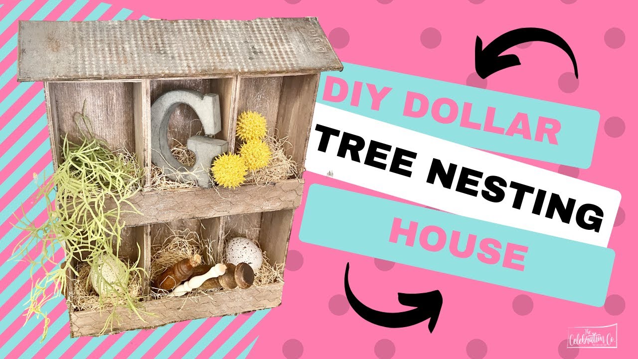 Learn How to Make a Gorgeous Dollar Tree Chicken Nesting Coop - YouTube