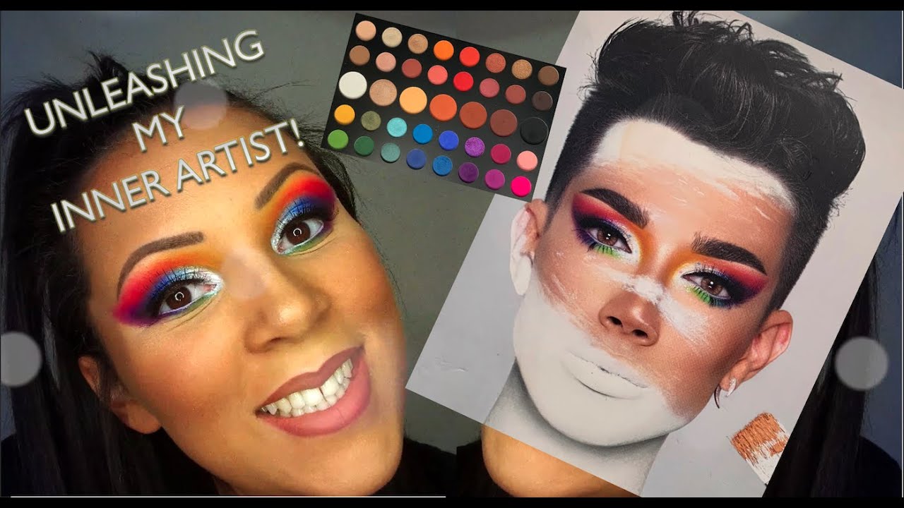 Attempting James Charles' "Unleash Your Inner Artist" tutorial 🌈🎨 - YouTube