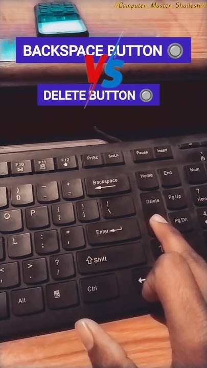 Backspace and delete button me difference। You should know #computer #keyboard #backspace # ...