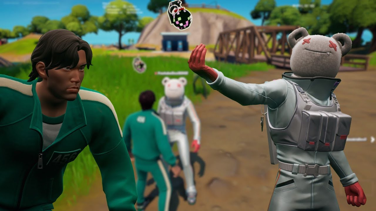 Emote battle using "Gi-hun" from Squid Game in Fortnite Party Royale ...