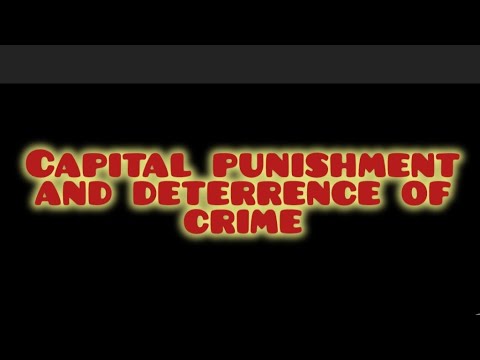Capital punishment and deterrence of crime | sociology | BALLB 3rd year | #capitalpunishment # ...