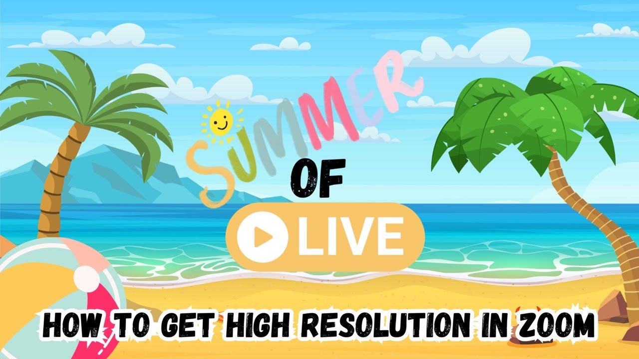 How to get high resolution in zoom - YouTube