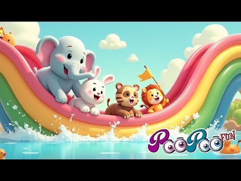 Animals Fun in Water Park 💦 A Ram Sam Sam | Kids Song | Nursery Rhymes