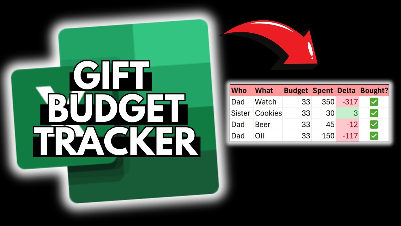 SAVE MONEY : Build a Holiday Gift Budget in Excel - YouTube