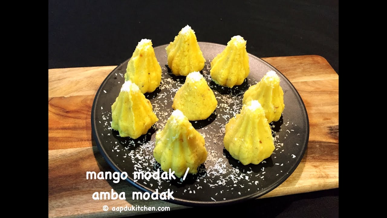 mango modak recipe | amba modak recipe | mango coconut modak recipe ...