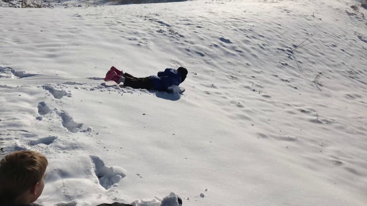 First Sledding of the season - YouTube