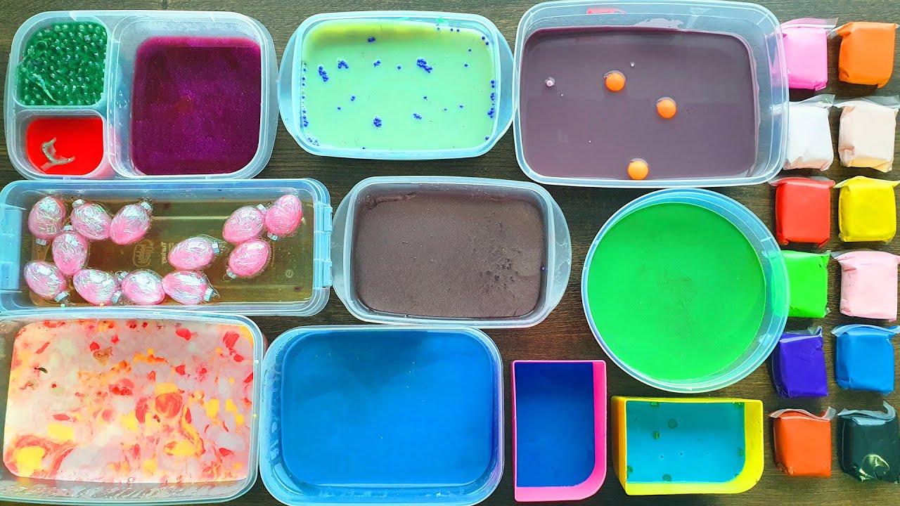Slime Mixing with Clay - Satisfying Slime Video - YouTube