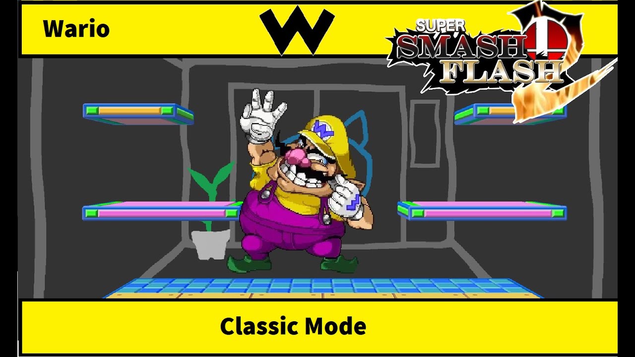 Super Smash Flash 2 - Wario Classic Mode - YouTube