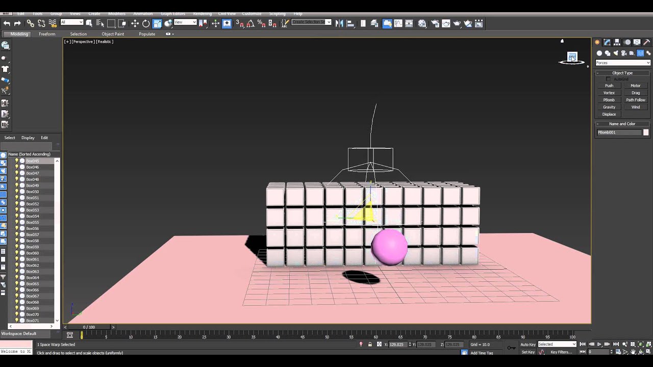 3Ds Max - Massfx Tutorial - Wall break - YouTube