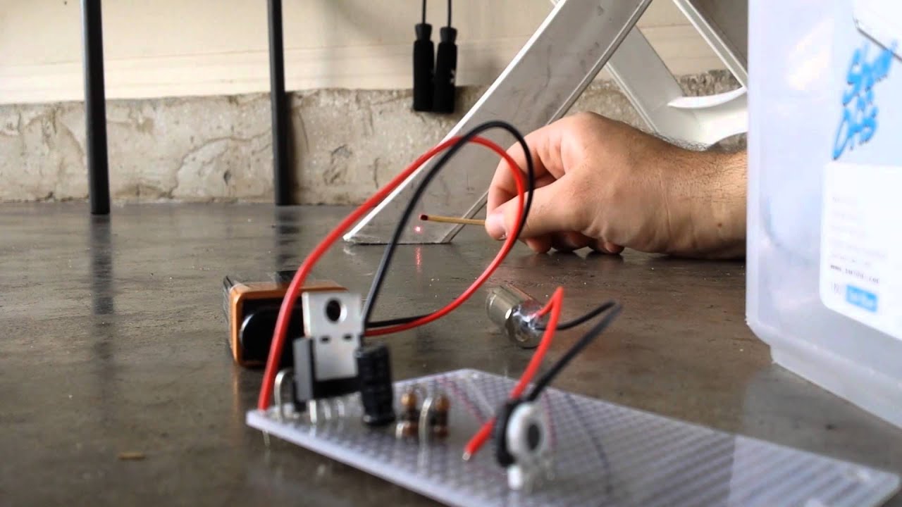 Red laser burner and driver. Prelim build. - YouTube