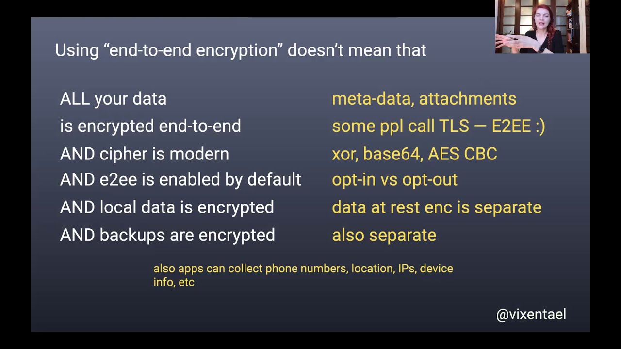 End-to-end encrypted doesn't mean secure—Anastasiia Voitova, Cossack Labs, for Mobile Notts 2021 ...